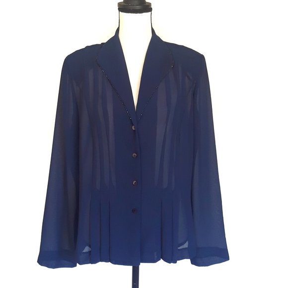 Danny & Nicole | Jackets & Coats | Danny Nicole Retro 4s Navy Blue ...